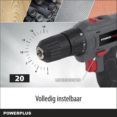 Powerplus POWESET1 Accu Boormachine 18V Incl 2 X 1 3Ah Accu En Lader Bol Com