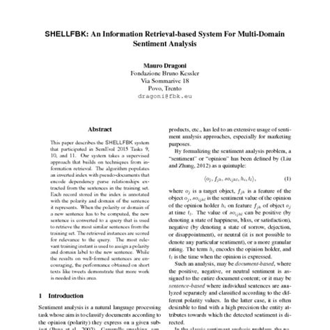 Shellfbk An Information Retrieval Based System For Multi Domain