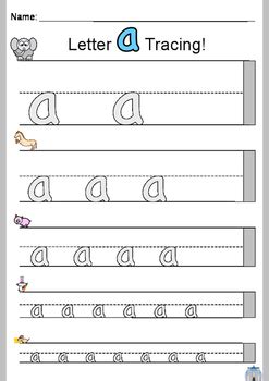 ABC Lowercase Letters Tracing Printables By ESL Castle Games TpT