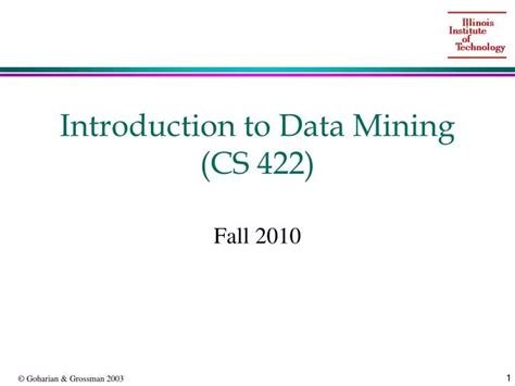 Ppt Introduction To Data Mining Cs 422 Powerpoint Presentation