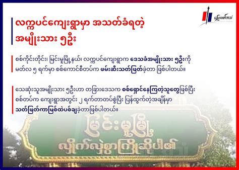 ၂၀၂၃ အတွင်း စစ်ကောင်စီတပ် ကျူးလွန်ခဲ့သည့် အစုလိုက် အပြုံလိုက် သတ်ဖြတ်မှုများ