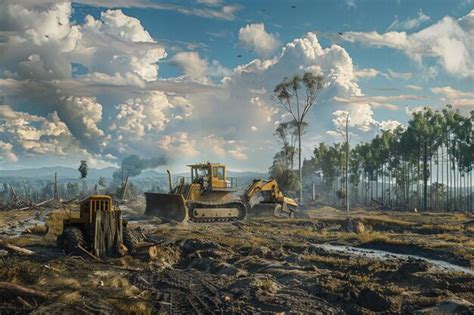 Deforestation Forest Degradation Premium Ai Generated Image