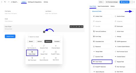 Color Picker Field In Fluent Forms Fluent Forms