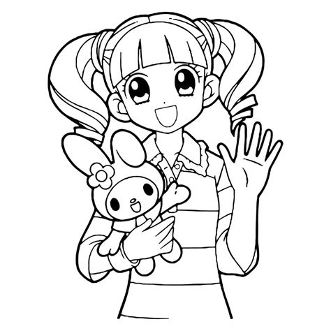 Распечатать раскраску куроми мелоди