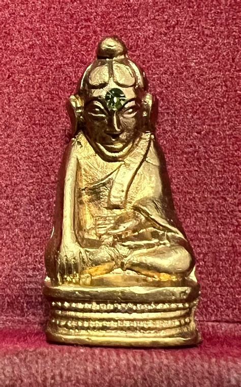 ลูกพระใส หลวงพ่อพระใส วัดโพธิ์ชัย จ หนองคาย รุ่นสอง ปี2512 พิมพ์อุปคุต บัวเข็ม พลอยเขียว