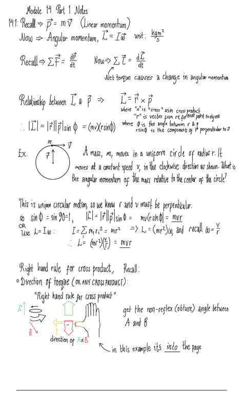 UP1 Module 14 Part 1 Notes Conservation Of Angular Momentum PHYS 211 Studocu