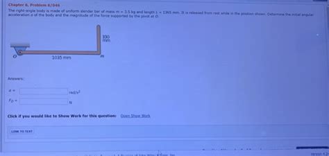 Solved R Chapter 6 Problem 6 046 The Right Angle Body Is Chegg Com