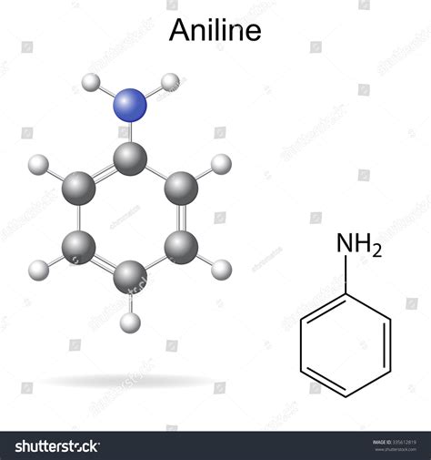 Structural Chemical Formula Model Aniline Molecule 스톡 일러스트 335612819 Shutterstock