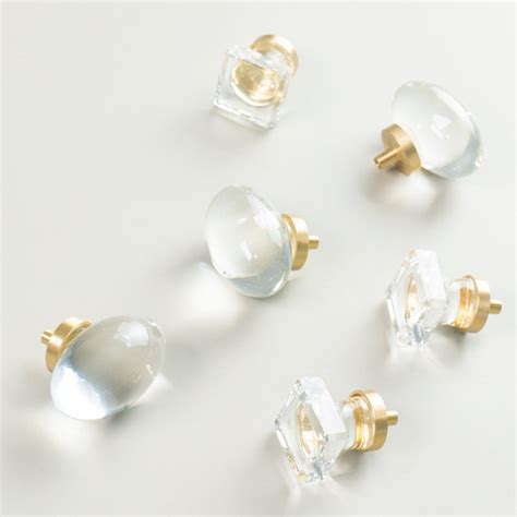 Glass Knobs Drawer Pulls Crystal Drawer Knobs Wardrobe Etsy