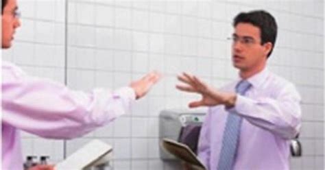 A Guy Was Rehearsing For A Presentation In The Bathroom At School Today