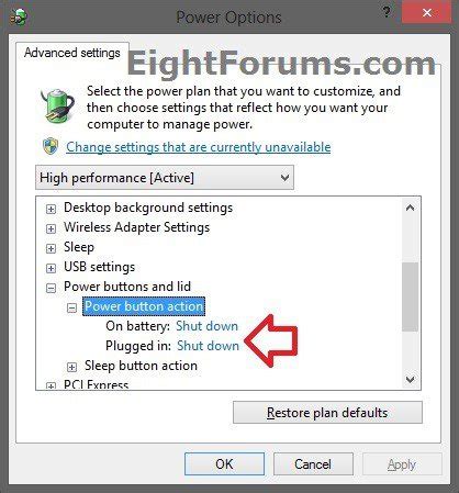 Power Button Action Change In Windows 8 Windows 8 Help Forums