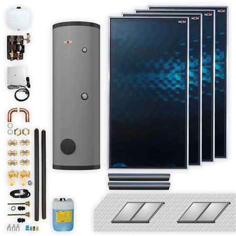 Wolf Solar Paket 92 M² Mit 4 Flachkollektoren Topson F3 1 Sm2 2