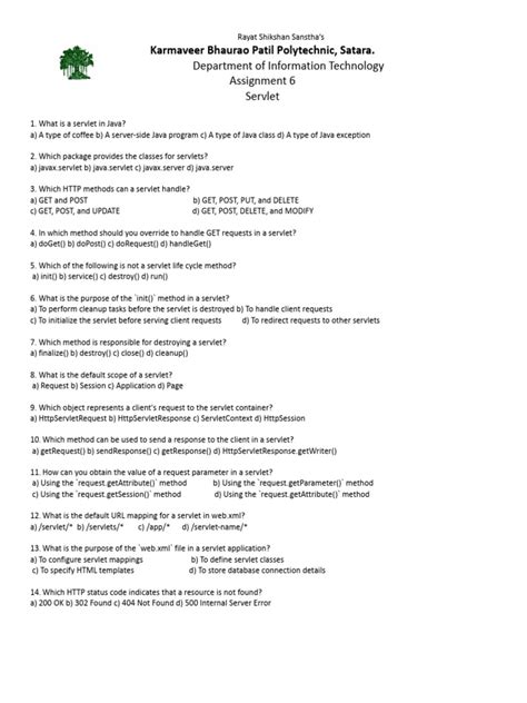 Servlet Ajp Assignment Unit 6docx Pdf Web Server Internet And Web