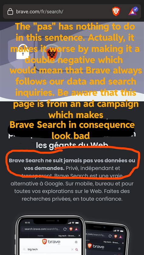 Brave Team Fix This Big Error Immediately This Is From A French Ad Campaign Rbravebrowser