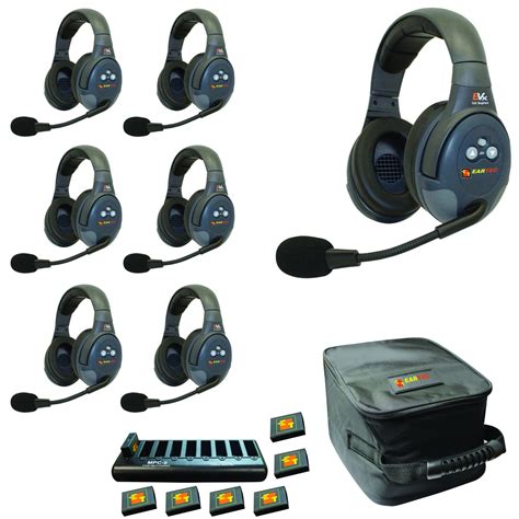Eartec Co Evx7d Full Duplex Wireless Intercom System W 7 Headsets