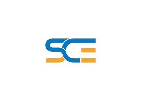 Sce Letter Logo Design With Creative Modern Vector Icon Template