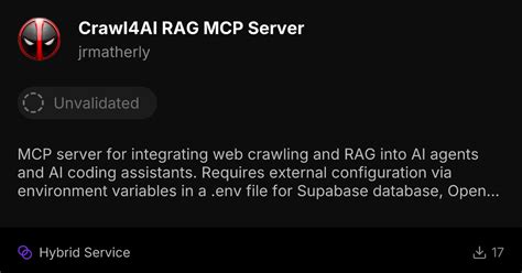 Crawl4ai Rag Mcp Server Mcp Servers · Lobehub