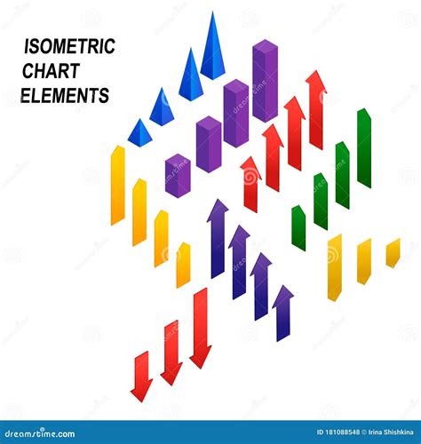 Diagram Bar Graph Chart Isometric Elements Stock Vector Illustration Of Datum Presentation