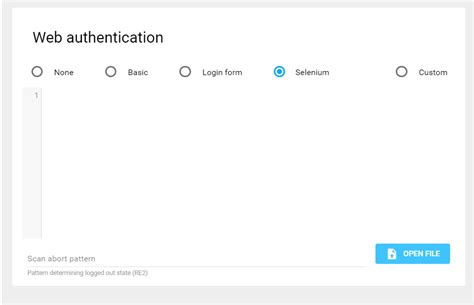 Scan Configuration Settings