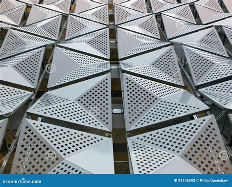 Cladding On Geometric Modern Steel Building Stock Image Image Of Building Design 92148593