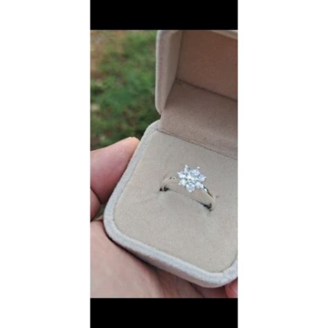 Jual Cincin Wnita Cewe Full Berlian Banjar Motif Bunga Simpel Grtis Memo Lab Dan Box Cincin