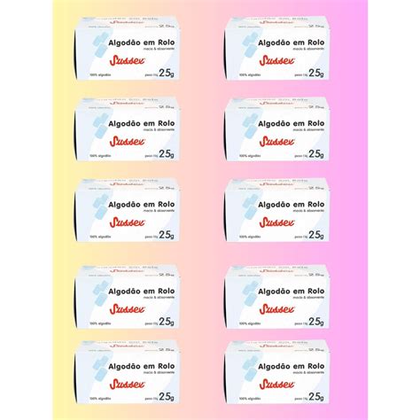 Kit 10 Caixas De Algodão 25g Cada Sussex Shopee Brasil