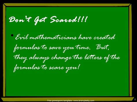 Formulas Geometry Ppt