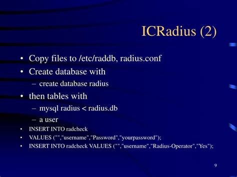 PPT Radius MySQL Authentication And Accounting PowerPoint Presentation ID