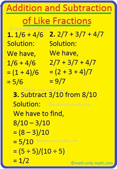 Addition Of Fractions Word Problems