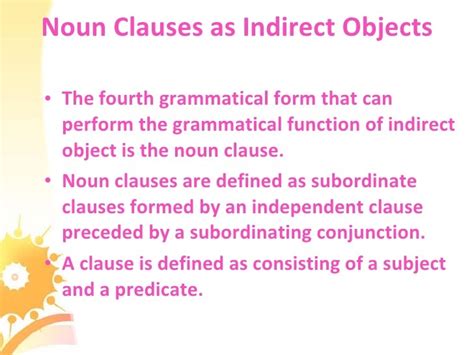 Predicates The Direct Object And Indirect Object