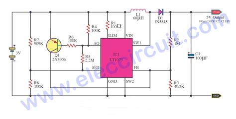 Most DC To DC Converter Step Up Voltage Circuits Using LT ElecCircuit Com