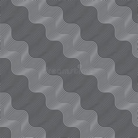 Repeating Ornament Gray Dotted Wavy Lines Horizontal On White Stock Vector Illustration Of
