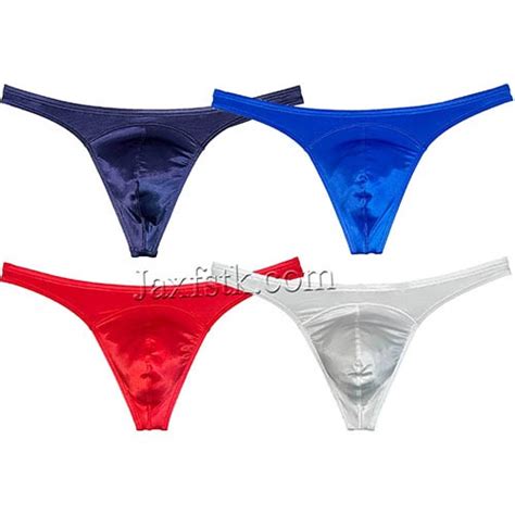 Mens Classic Bulge Pouch Thongs Underwear Wet Look Bikini Tanga