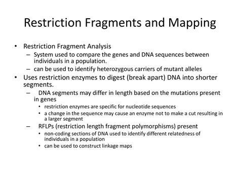 PPT Restriction Fragments And Mapping PowerPoint Presentation Free Download ID 2562318