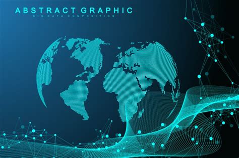 Big Data Visualization Graphic Abstract Royalty Free Vector