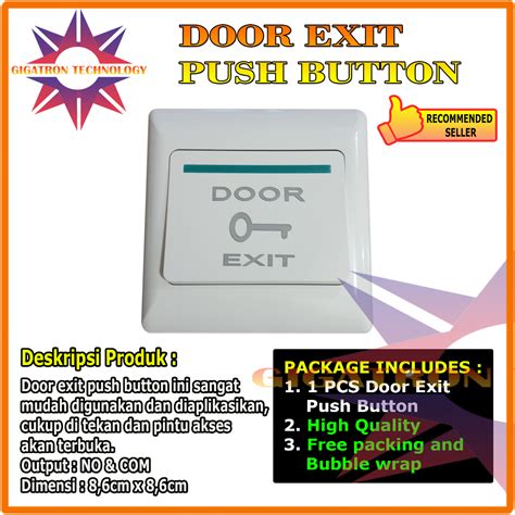 Jual Tombol Exit Button Door Exit Push Button Putih Besar Saklar Tombol Keluar Access Door