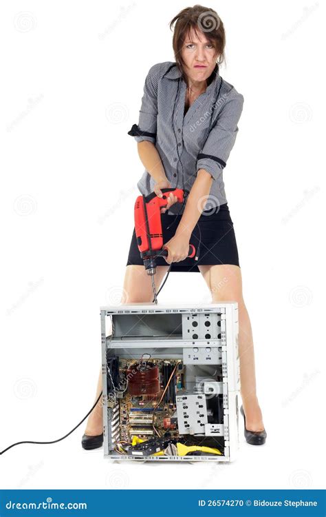 Computer Destruction Stock Photo Image 26574270