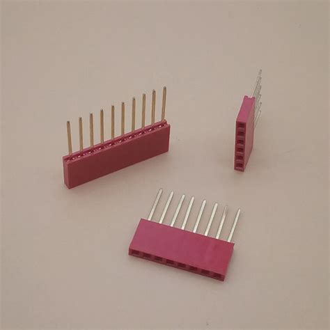 Pcs Mm Red Single Row Female Long Pins Mm Breakaway Pcb Board Pin Header Socket