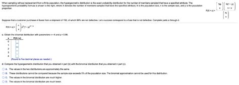 Solved When Sampling Without Replacement From A Finite Chegg
