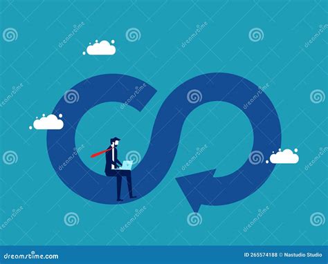 Working Cycle And Support Work Development Concept Stock Vector