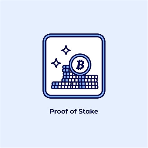 Premium Vector Proof Of Stake Pos Icon Crypto Staking Concept Vector