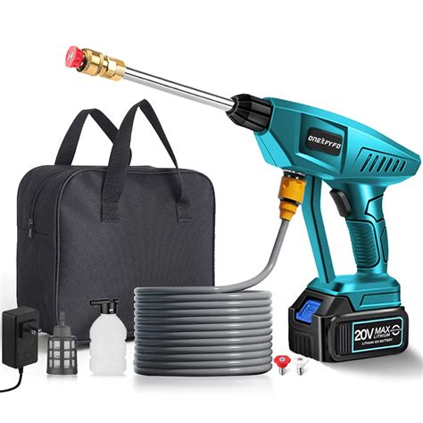 휴대용 무선 고압 세척기 물총 스프레이 세차 압력 청소 액세서리 마키타 배터리용 기계