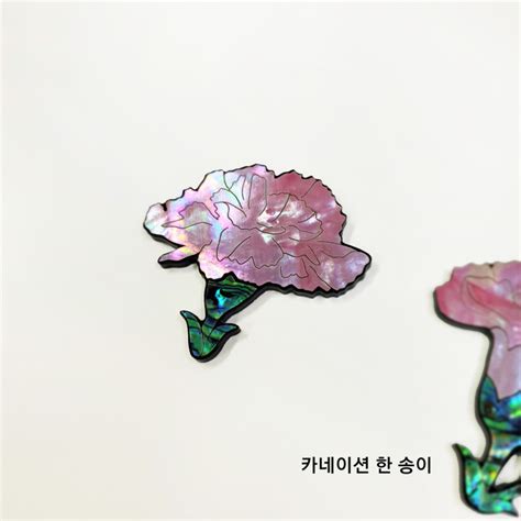 카네이션 자개 브로치 아이디어스