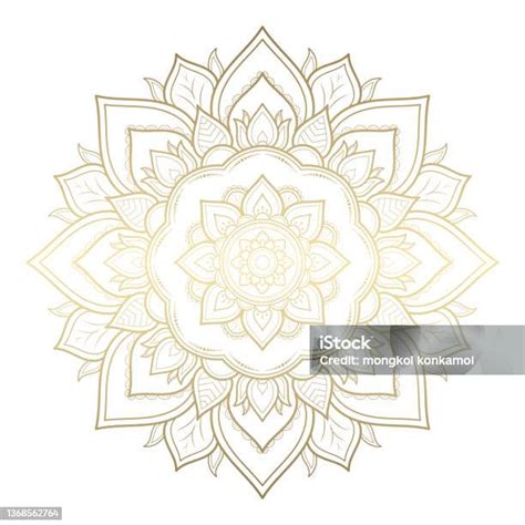 만달라 패턴 디자인과 손으로 그린 벡터 만다라 오리엔탈 무늬 꽃잎 꽃이 있는 독특한 디자인 페이지 로고 북에 대한 컨셉 휴식과 명상 사용 0명에 대한 스톡 벡터 아트 및
