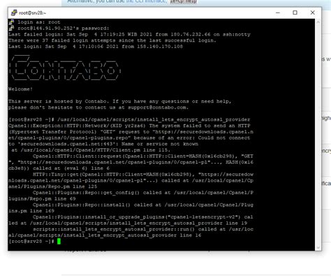 Error Connecting To Service Acme Error Fetching Response Get Acme V02apiletsencrypt