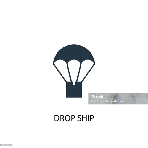 우주선 아이콘을 삭제 합니다 간단한 요소 그림입니다 드롭 배 개념 기호 디자인입니다 웹 및 모바일에 사용할 수 있습니다 개념에 대한 스톡 벡터 아트 및 기타 이미지 Istock