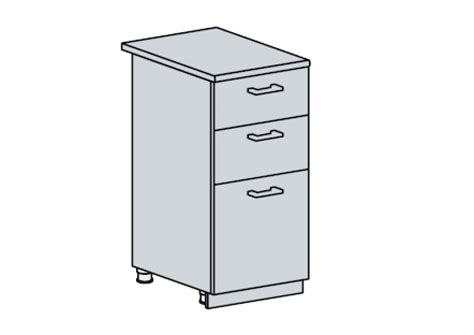 Чарли Раус Н 400Я Mentalbox шкаф нижний 3 ящ 2 мал 1бол купить в Краснодаре Мебель 2x2