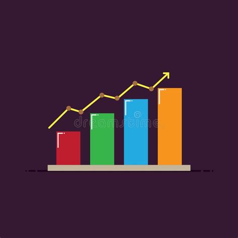 Bar Chart With Arrow Vector Illustration Decorative Design Stock Vector Illustration Of Graph