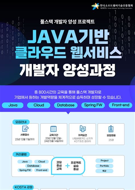 [한국소프트웨어기술진흥협회] java기반 클라우드 웹서비스 개발자 양성과정