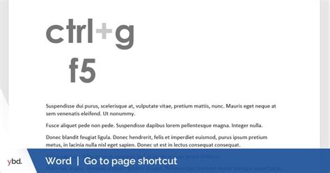 Word Shortcut Go To Page Your Business Documents
